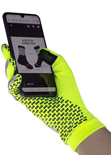 ReflecToes Reflective Running Gloves - Touchscreen - Lightweight Hi Vis ...