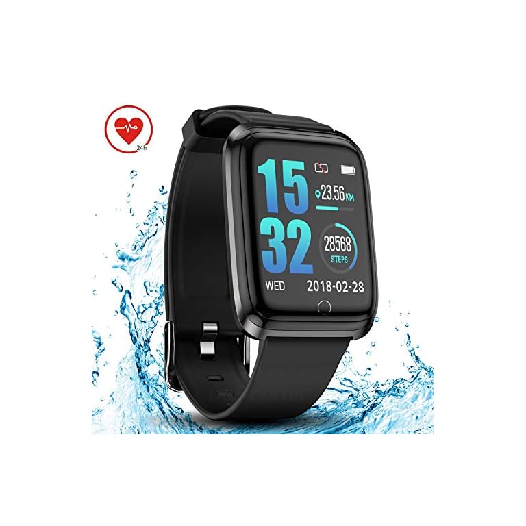 DoSmarter Fitness Tracker Waterproof for Woman Man, All-Day Activity ...