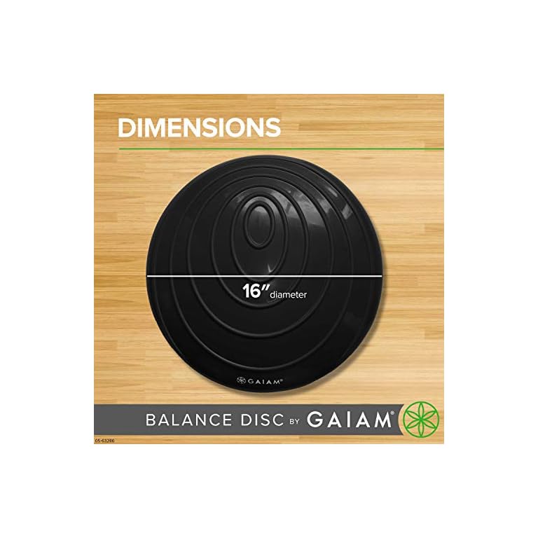 Gaiam Balance Disc Wobble Cushion Stability Core Trainer for Home or ...