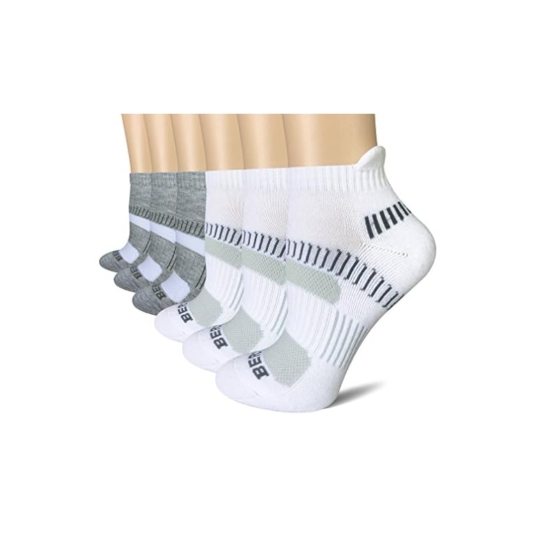 BERING Women's Performance Athletic Ankle Running Socks (6 Pairs ...