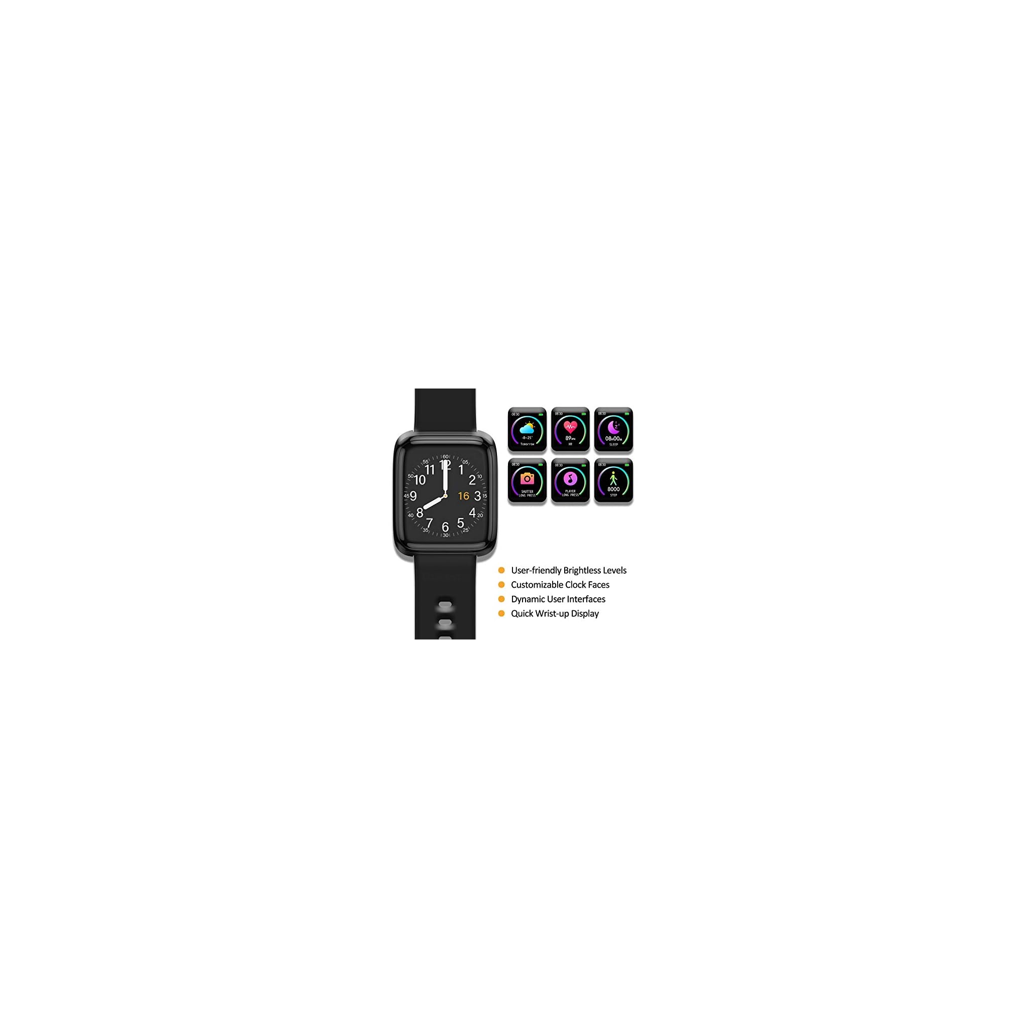 DoSmarter Fitness Tracker Waterproof for Woman Man, All-Day Activity ...