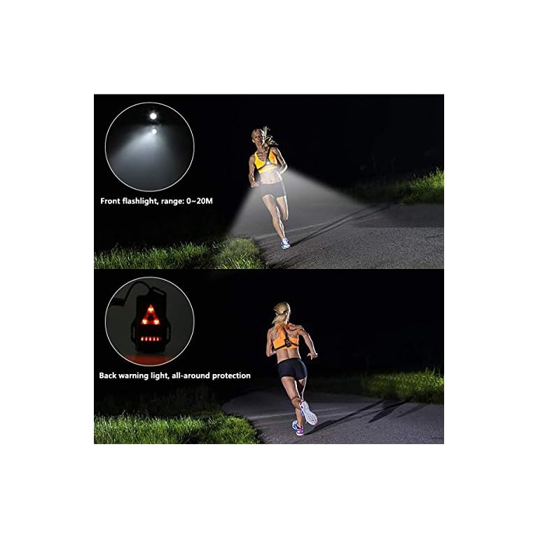 ALOVECO Outdoor Night LED Running Chest Lights and Back Warning Light ...