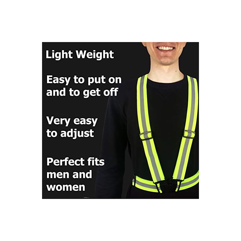 HiVisible Reflective Vest for Night Running, Walking and Cycling ...
