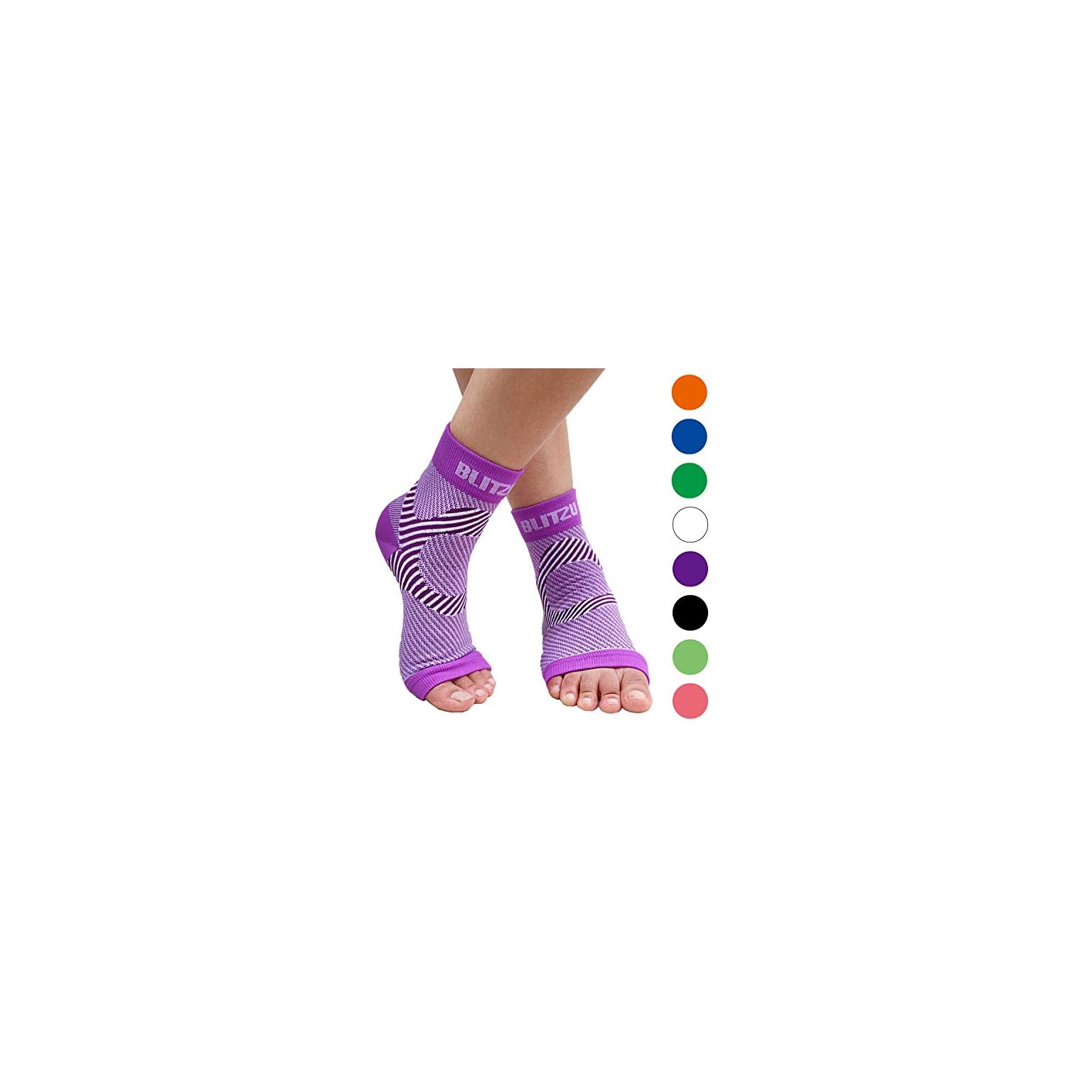 BLITZU Compression Socks for Plantar Fasciitis and Achilles Tendonitis ...