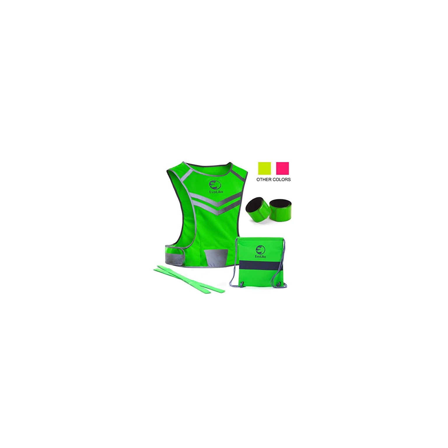 EvoLike Premium Reflective Vest of Unique Design for Running Walking ...