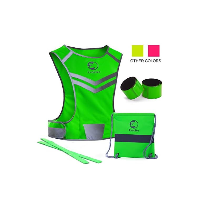 EvoLike Premium Reflective Vest of Unique Design for Running Walking ...