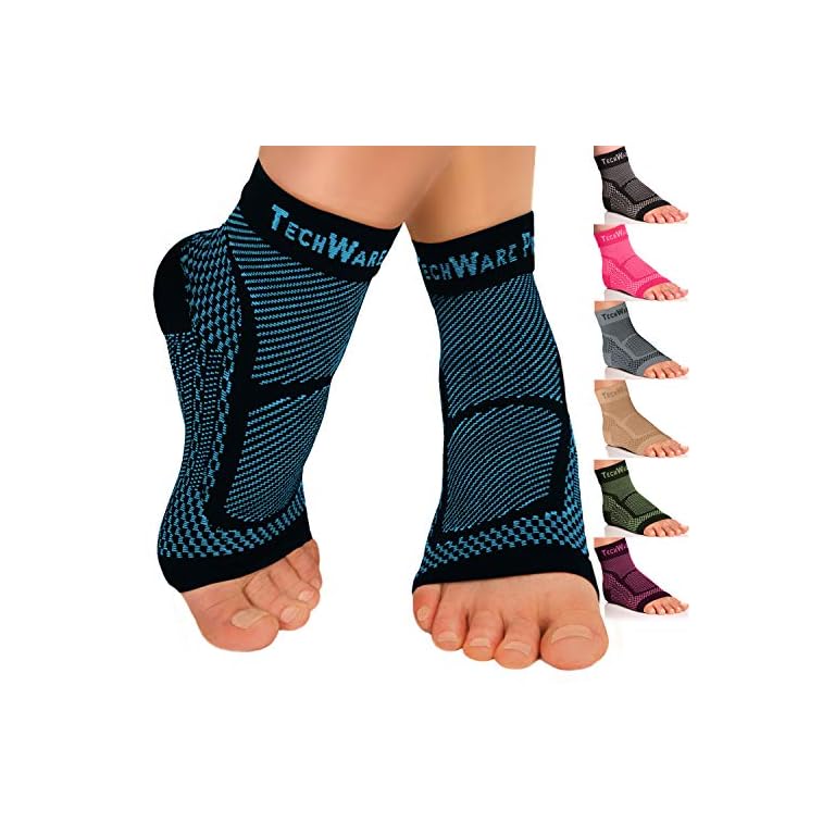 TechWare Pro Ankle Brace Compression Sleeve - Relieves Achilles ...