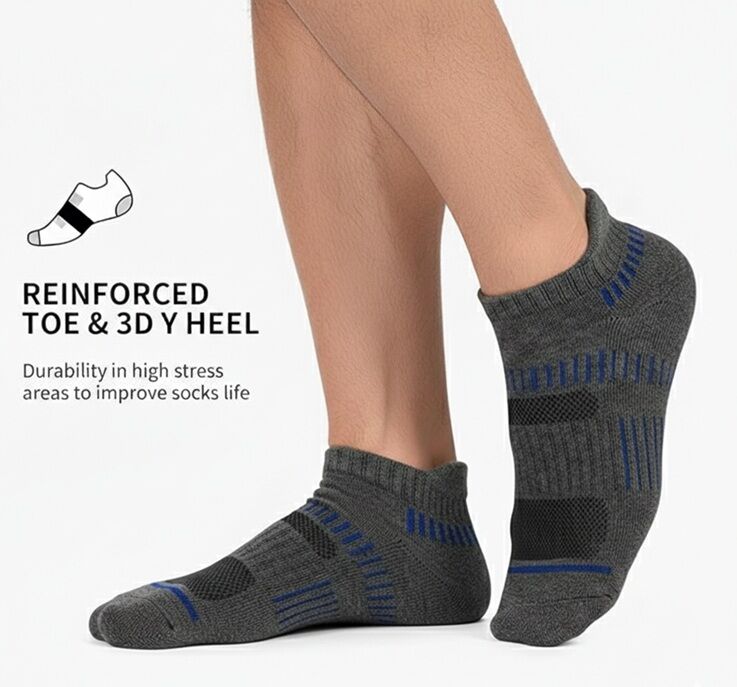 COOPLUS Men’s Ankle Socks with Cushioning and Arch Support (6 Pairs ...