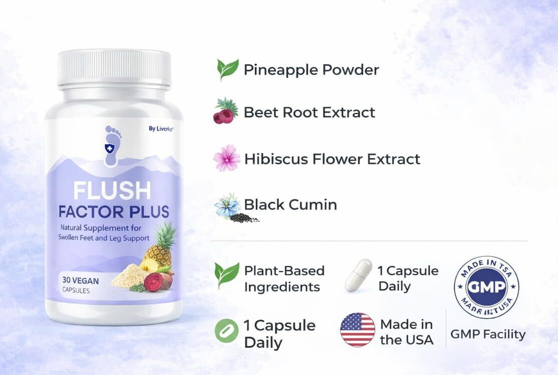 Flush Factor Plus: Natural Support for Swollen Feet Relief - Need For Run